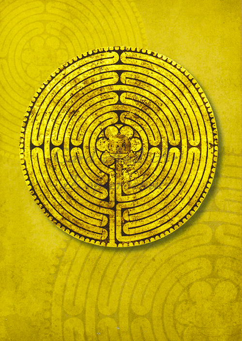 Labyrinth Kathedrale von Chartres - Postkarte | CardAndArt